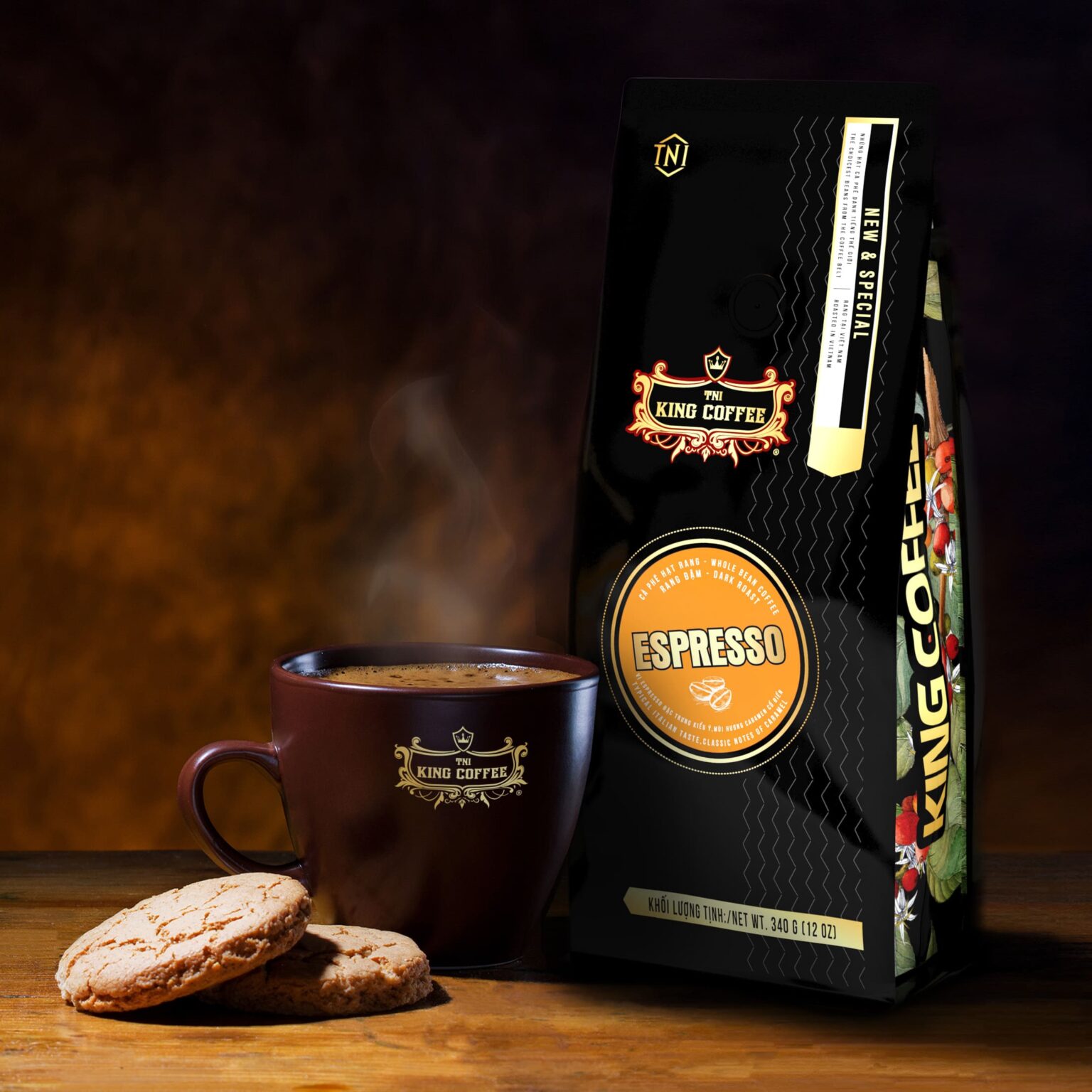 Cà Phê Hạt Rang Espresso KING COFFEE – Túi 340g - King Coffee