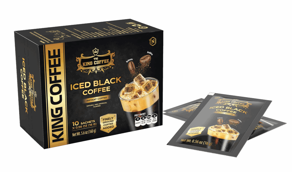 Cà Phê Hòa Tan Iced Black KING COFFEE - Hộp 160g (10 gói x 16g) - King ...