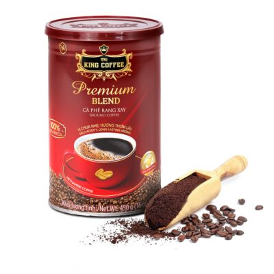 Cà Phê Rang Xay Premium Blend KING COFFEE - Lon 450g - King Coffee