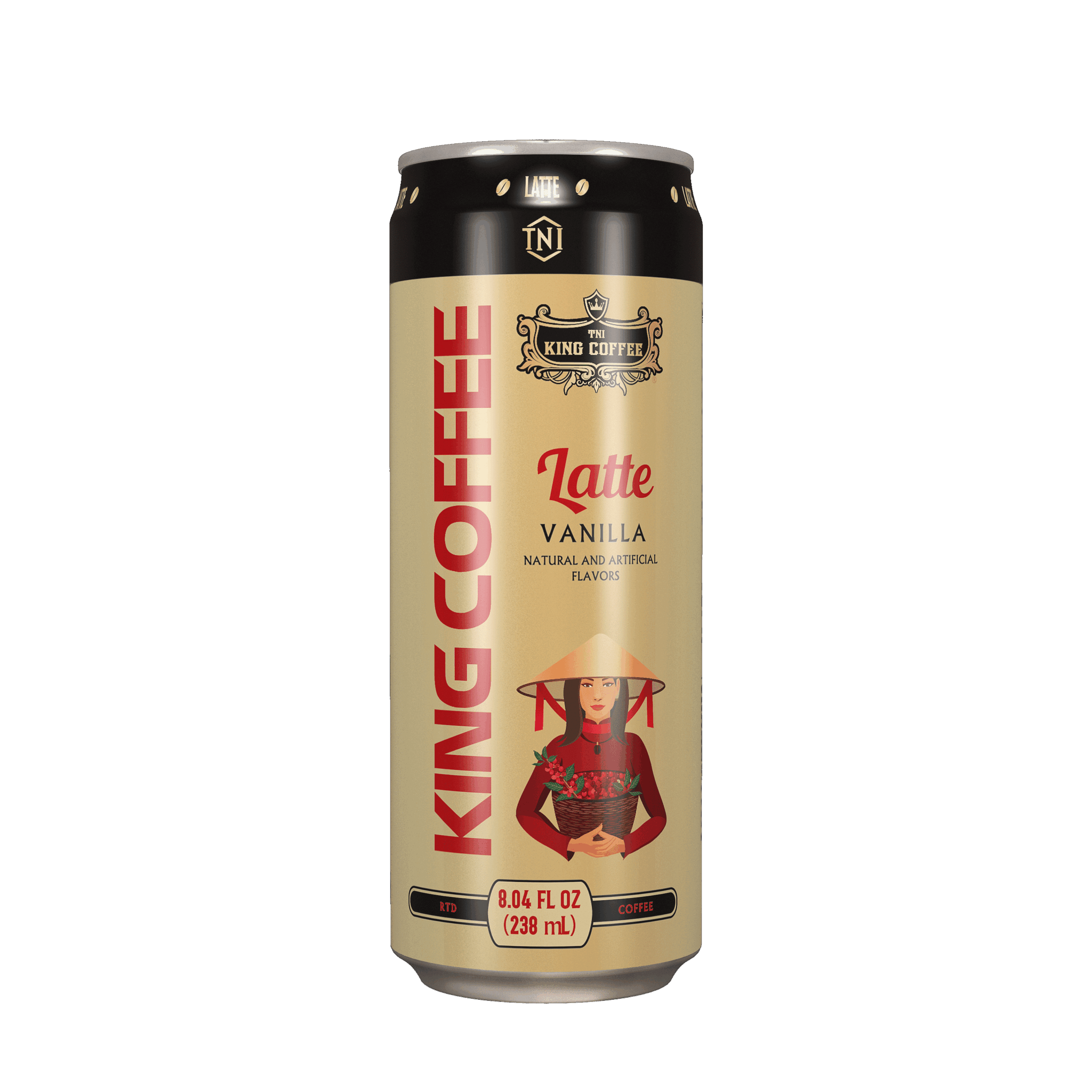 Cà Phê Latte Vanilla Uống Liền KING COFFEE - Lon 238ml - Lốc 6 lon ...