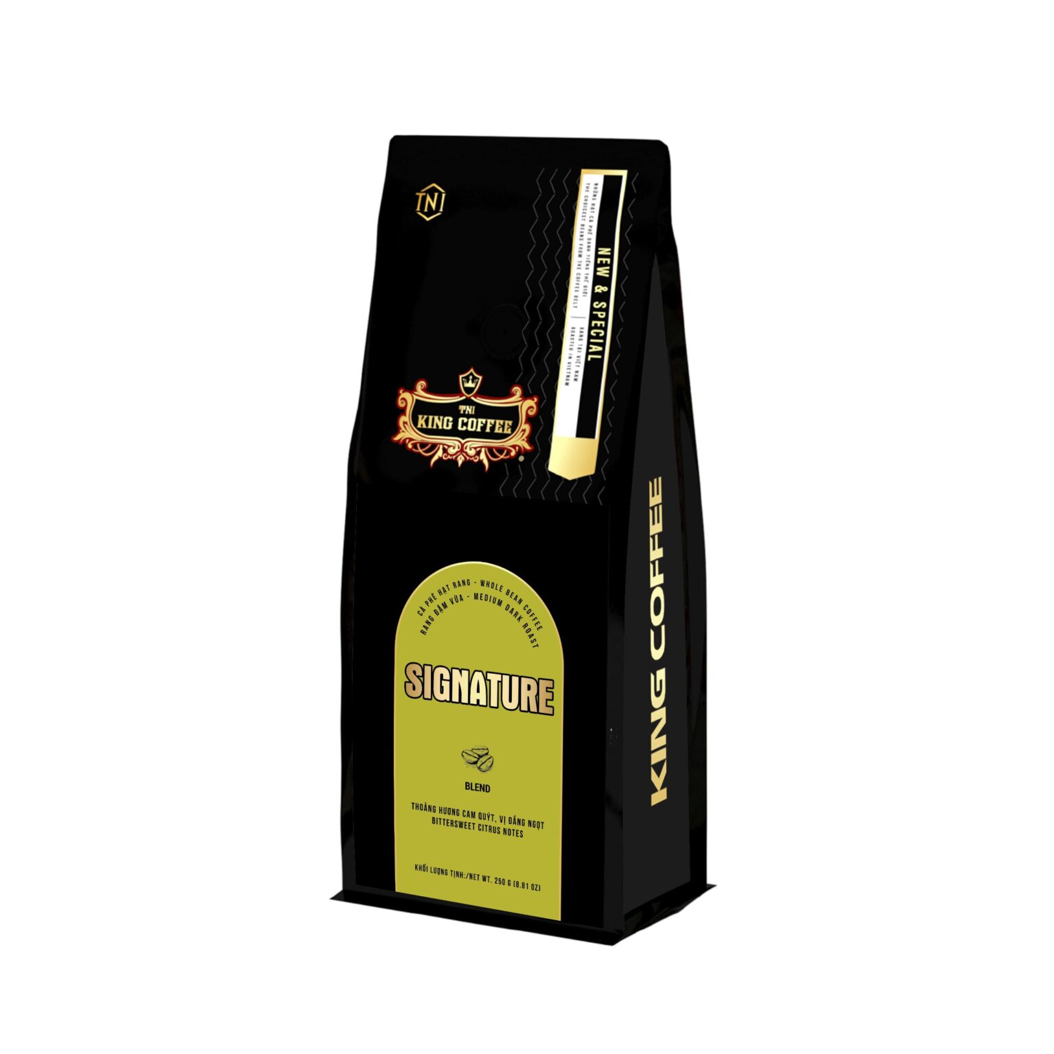 King Coffee Signature Blend Whole Bean coffee - Túi 250gr - King Coffee