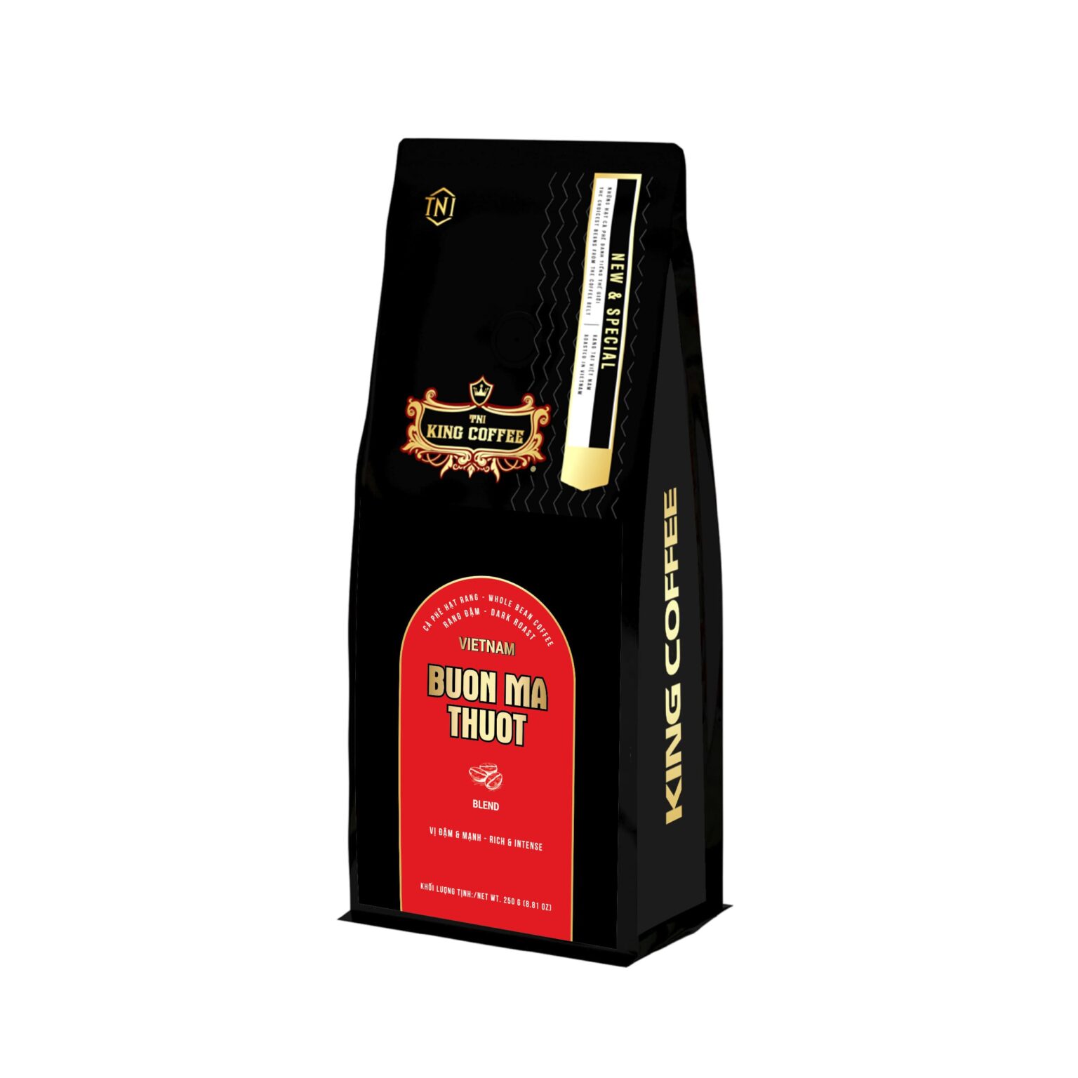 King Coffee Buon Ma Thuot Whole Bean coffee - Túi 250g - King Coffee