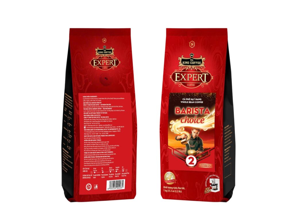 KING COFFEE Barista Choice Whole Bean coffee - Túi 1kg - King Coffee